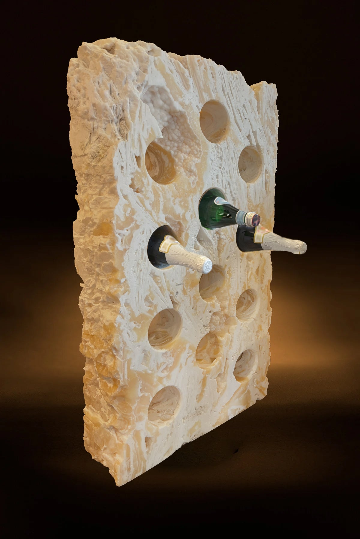 Naica Onyx Marble Wine Rack - 12 Bottle Capacity | Unique